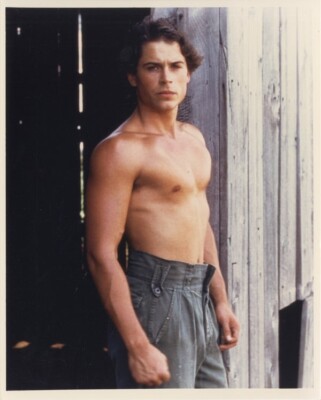 Rob Lowe Youngblood 1986 Beefy Shirtless Boxer Portrait Vintage 8x10 ...