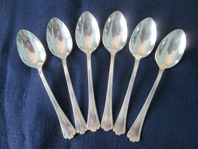 SET 6 DEMITASSE SPOONS! Vintage INTL RC Co silverplate MANCHESTER ...
