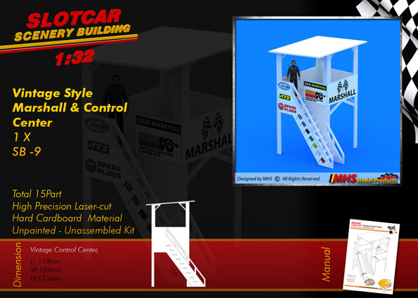 Slotcar Scenery Building Vintage Style Marshall&Control Tower ...
