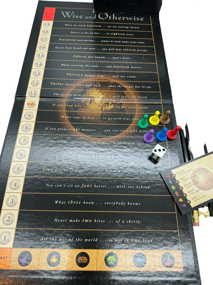 Vtg 1997 Wise And Otherwise Word Proverb Sayings Board Party Game ...