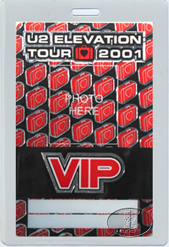 U2 2001 ELEVATION LAMINATED BACKSTAGE PASS VIP red | eBay