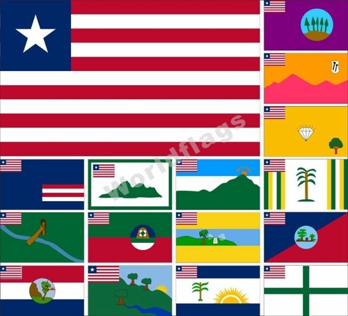 Liberia Flag 3X5FT Lofa Maryland Montserrado Nimba River Gee Rivercess ...