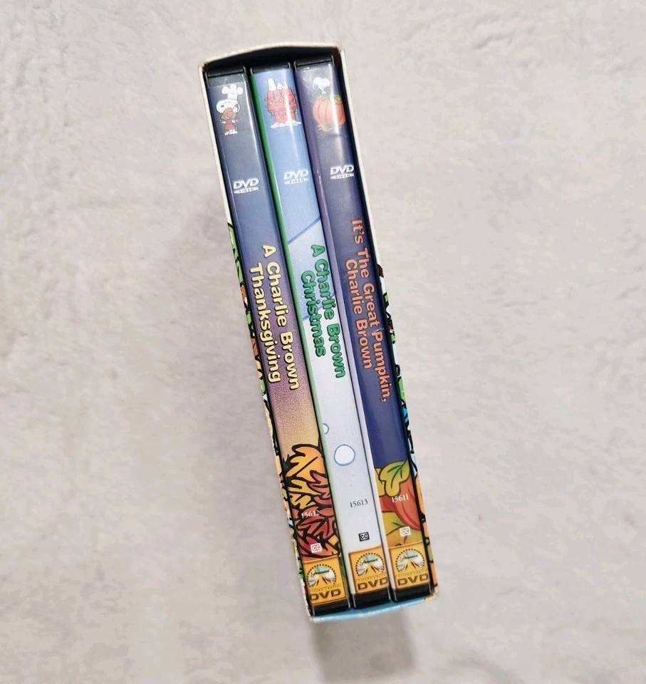 PEANUTS CLASSICS HOLIDAY COLLECTION 3 DVD BOX SET CHARLIE BROWN AND ...