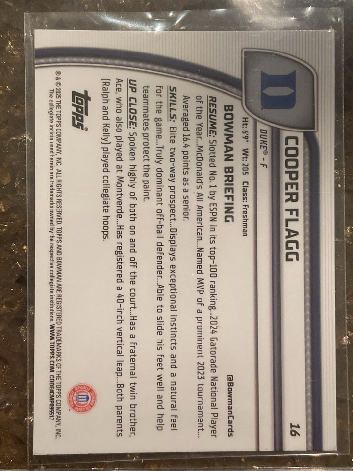 Bowman Chrome Cooper Flagg X-Fractor Chase Card-guaranteed value-color-No Base | eBay