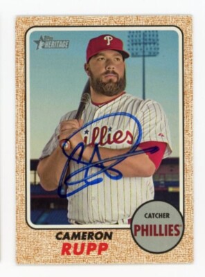 SIGNED BASEBALL CARD AUTO TOPPS 2017 HERITAGE CAMERON RUPP PHILLIES ...