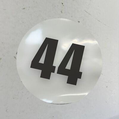 12" Circular Round Magnetic Race Car Number 44 Magnet x2 | eBay