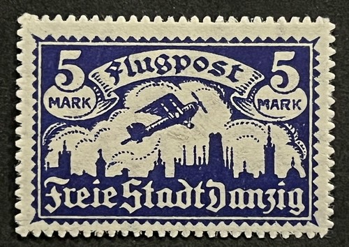 Travelstamps: Germany Danzig Flugpost Stamps #C15 Gdansk 5 Mark MOGLH ...