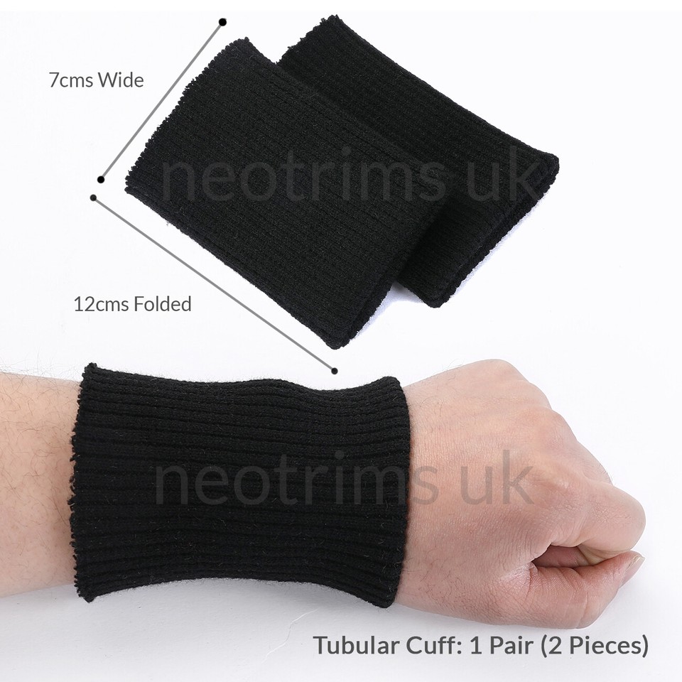 Rib Knit Cuffs Pair,Tubular Ribbing Seamless Cuffing Fabric ReVamp ...
