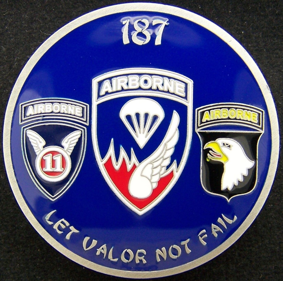187th Infantry Regiment Rakkasans Let Valor Not Fail Challenge Coin | eBay