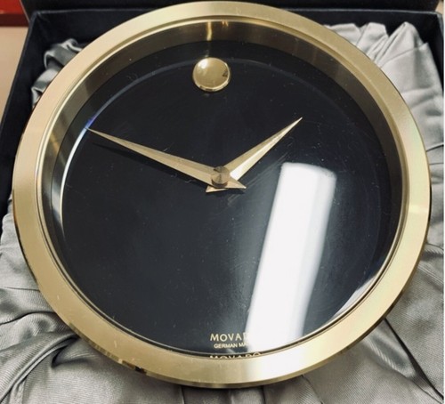 MOVADO Accents | Angled & Slanted Desk Clock | Quartz Analog Brushed ...