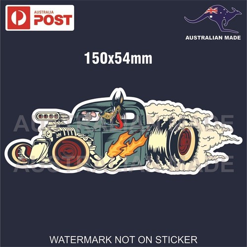 HOT ROD WOLF STICKER | eBay