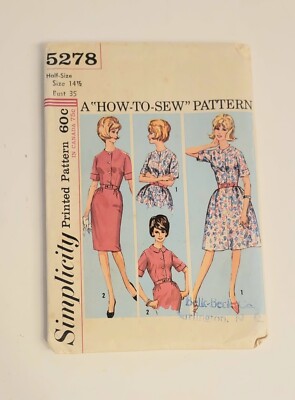 Simplicity 5278, Womens dress sewing pattern, 1963 How to sew | eBay