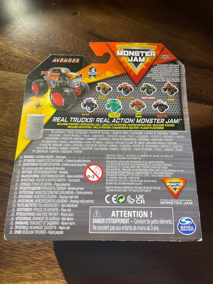 New Monster Jam Truck 1:64 Avenger Fire SERIES 23 2022 | eBay