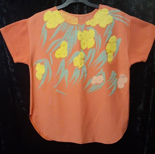 AUSSIETOPS AUSTRALIAN MADE 80's GUM TREE PUFFY PRINT HOBBYTEX STYLE TOP ...