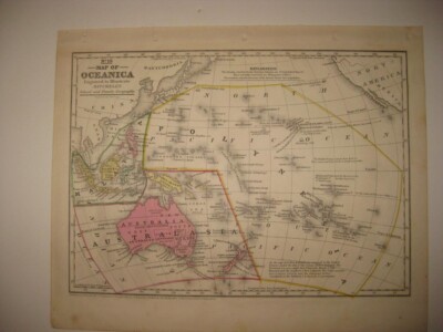 1900-Now - Antique Oceania Map