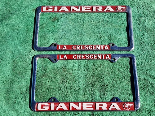 Vintage Rare Pair Gianera PANTIAC LA Crescenta Ca Dealership License ...