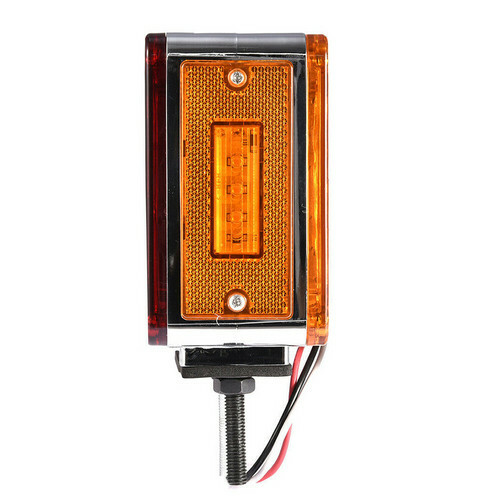 2 Square Dual Face Stud Mount Pedestal Cab Fender Turn Signal Light 39 ...
