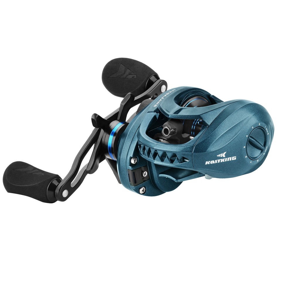 KastKing MegaJaws New AutoMag Dual Braking System Baitcasting Reel 17.6 ...