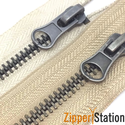 Brass Metal Open End Zips - No 5 Weight Zipper - Coats & Jackets (BR5OE ...