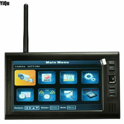 4 Digital Wireless Camera & 7'' LCD Monitor DVR Home Security Record ...