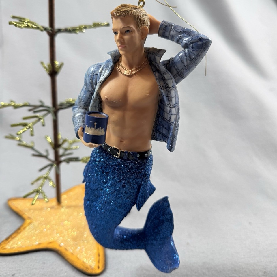 December Diamonds 2015 Rare Seattle Merman Ornament Retired 55-90860 ...