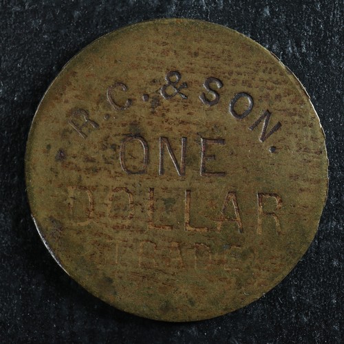 One dollar fur trade token Robert Cunningham Skeena British Colombia BC ...