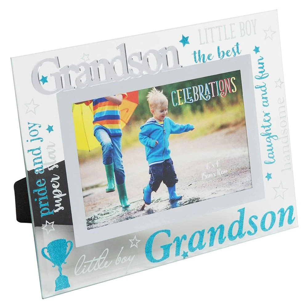 Grandson 3D Word Glass & Mirror 6x4 Photo Frame | eBay