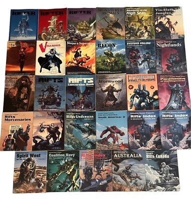 Palladium RPG - Rifts, Rifter, World Books, Complete Games (Pick ...
