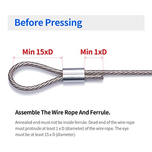 200 Pcs Aluminum Crimping Loop Sleeve Double Barrel Ferrule for Wire ...