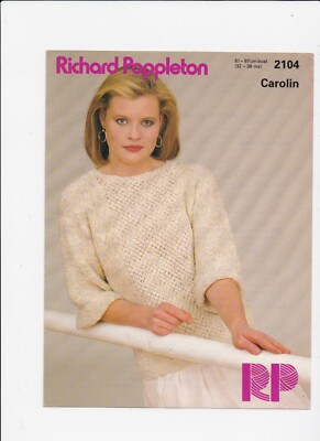 Long Sleeved Sweater Knitting Pattern - Carolin Richard Poppleton 2104 ...