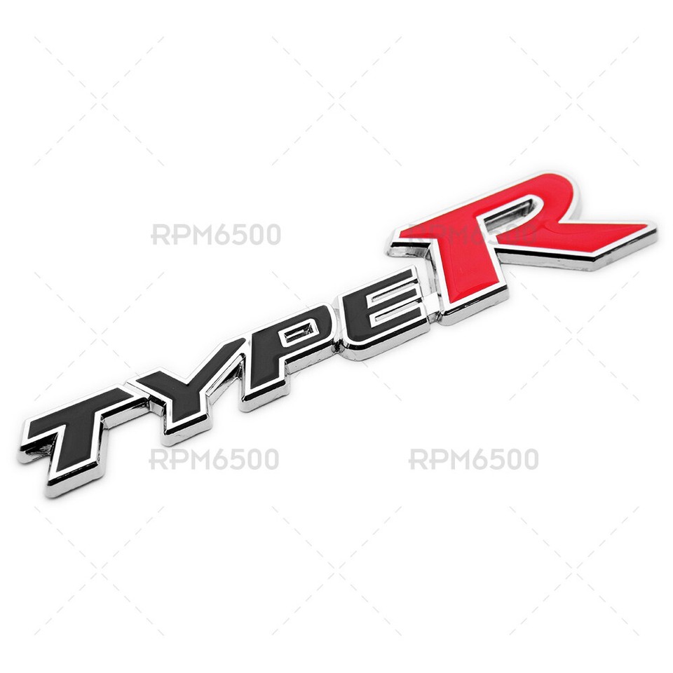 For Honda Type R Racing Sport Black Rear Tailgate Emblem Badge Logo ...
