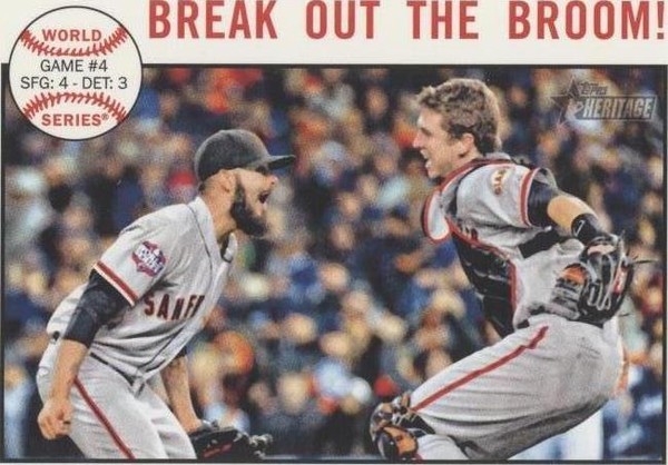2013 Topps Heritage - World Series #139 Buster Posey, Sergio Romo for ...