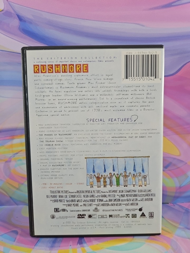 Rushmore (DVD, 2000, Criterion Collection) 715515010429 | eBay