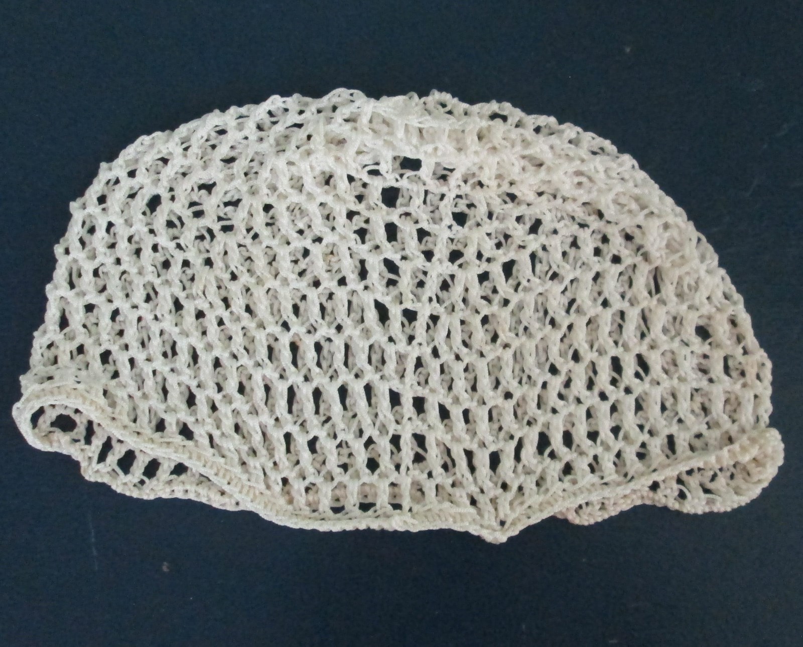 Hand made crocheted nylon historic replica white snood detailed adult ...