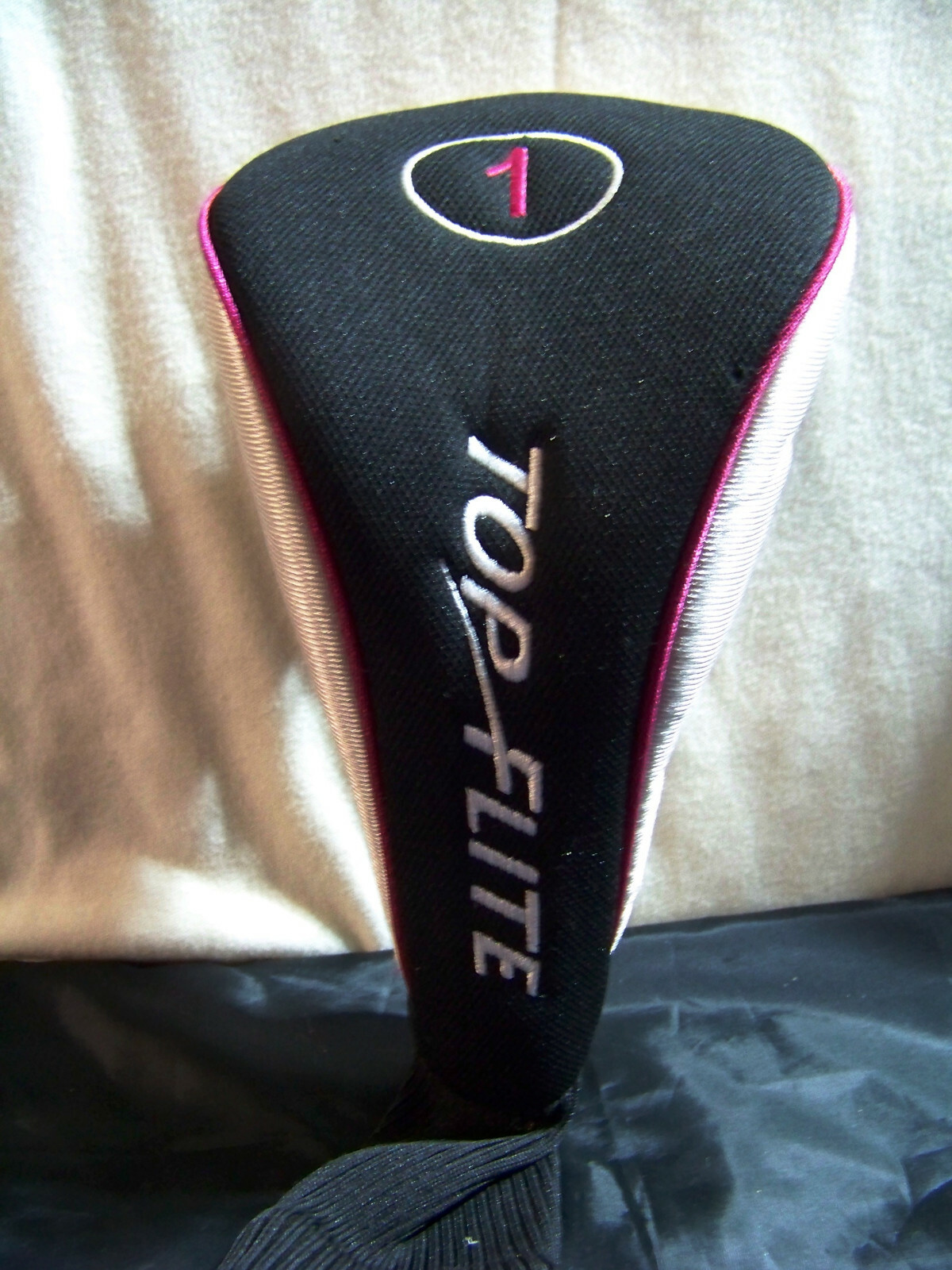 Top Flite XL 1 Driver Headcover, Black / Silver w/ Burgundy Trim Ex ...