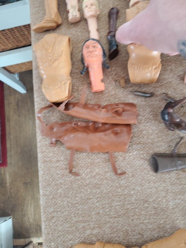 Vintage MARX Johnny West Indian Figures 11 Heads & Accessories | eBay