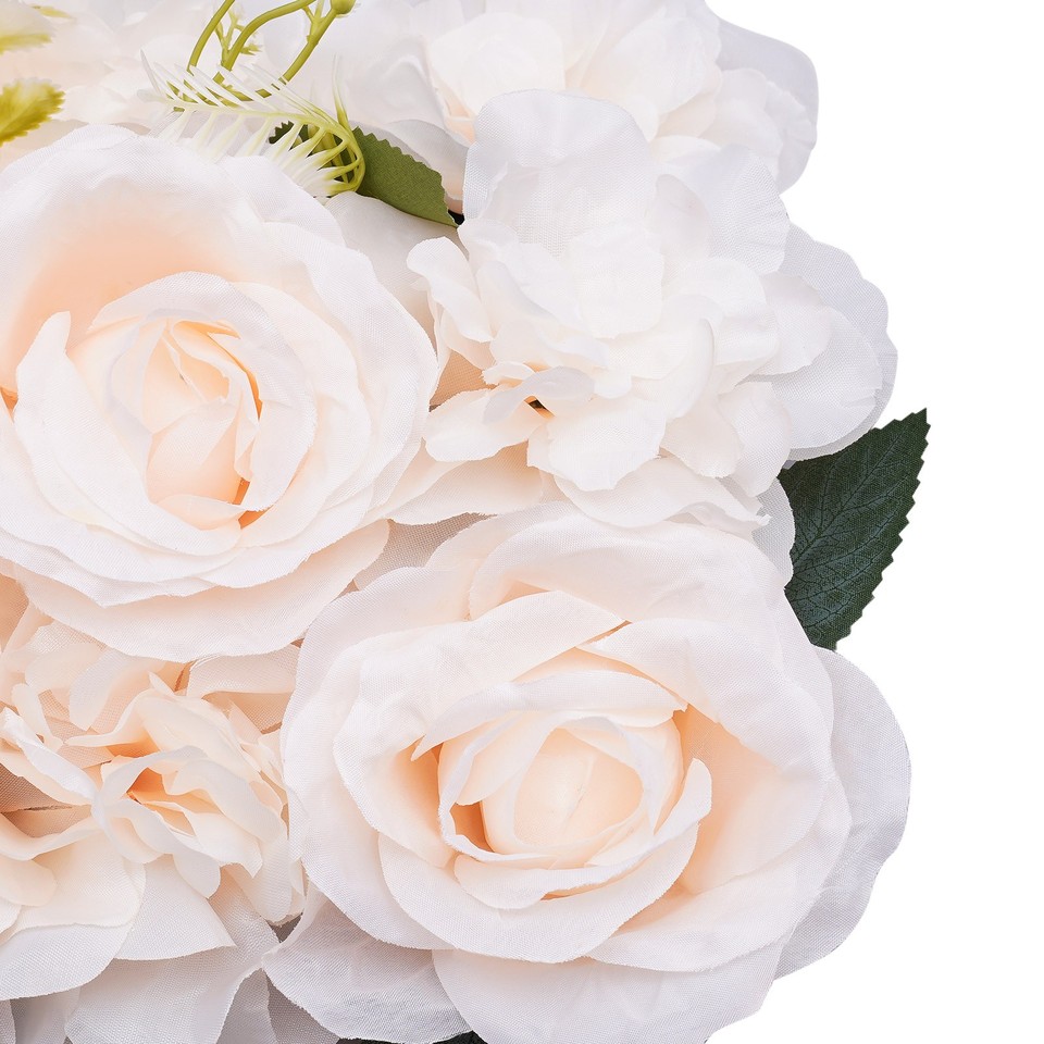 6Pcs Dining Table Flower Centerpieces Silk Rose Flower Arrangement ...