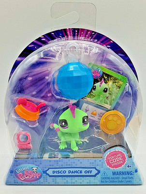 Littlest Pet Shop DISCO DANCE OFF G7 #203 IGUANA w/ Virtual Code LPS ...
