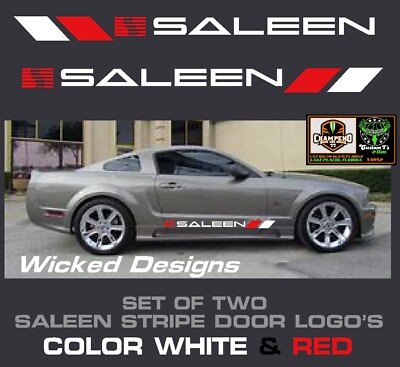 Ford Saleen Mustang Car Door Side Body Skirt Decal Kit-Sticker-Graphic ...
