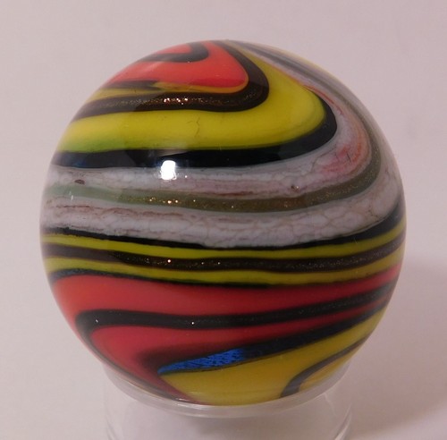 1 -New Artistic Handmade Reverse Corkscrew Art Glass Marble -41 MM = 1 ...