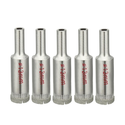 5Pcs 33/64" Diamond Particles Coating Tip Hole Saw Drill Bit for Glass ...