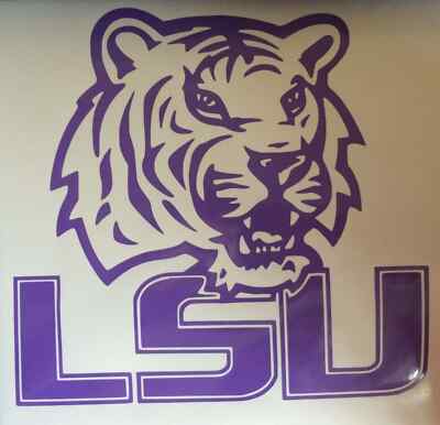 "LSU TIGERS" LOGO Vinyl Car Truck Decal Window Sticker Outdoor/Indoor ...