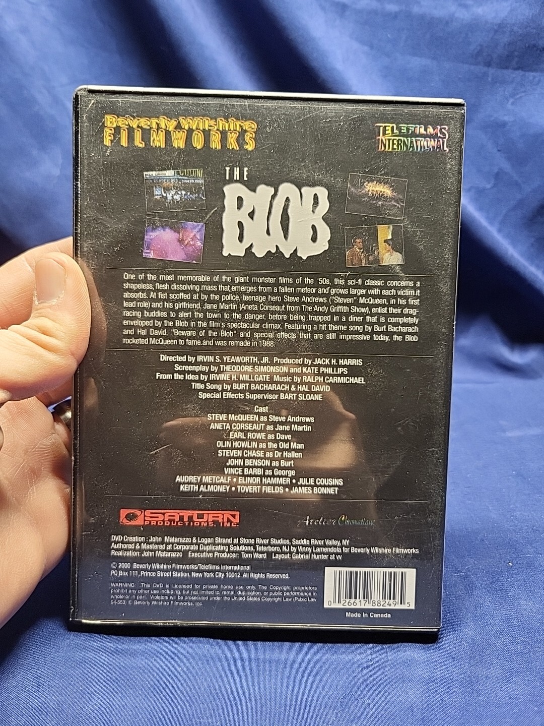 The Blob (1958) DVD Telefilms International 2001 26617882495 | eBay