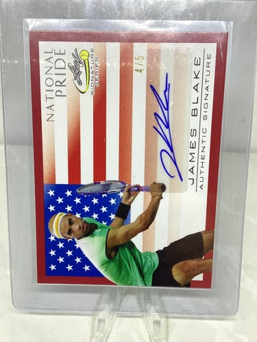 2017 Leaf Signature Tennis National Pride Red Auto /5 James Blake | eBay