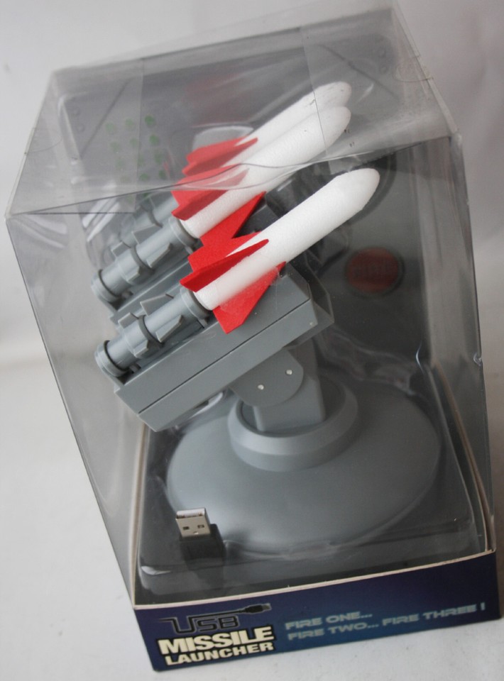 RARE USB MISSILE LAUNCHER FIRES 3 ROCKETS + LAUNCH SOUND EFFECT NIPCO ...