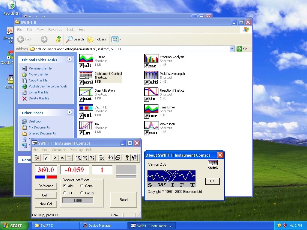Swift II Software for Ultrospec 2100, 3100, 3300 and 6300 pro ...