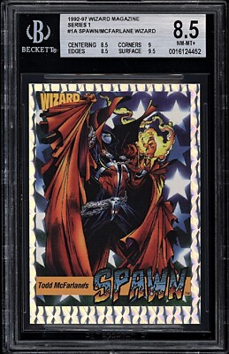 1992 Wizard Magazine Series 1 #1A SPAWN MCFARLANE BGS 8.5 Near Mint Pop ...