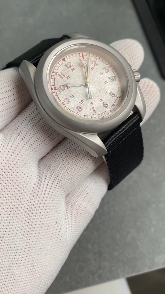 40mm Military Men's Field Watches White Matte Dial Sapphire NH35 200m ...