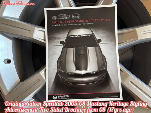 SALEEN SPEEDLAB 2005-08 MUSTANG HERITAGE STYLING BROCHURE SHEET NOS ...