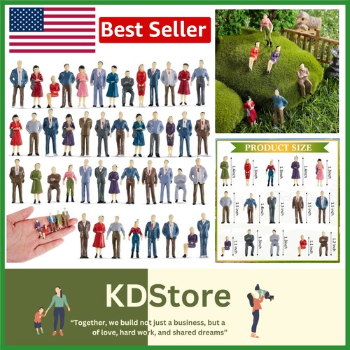 Miniature Figures for O Scale Models - 50PCS Painted People in Various ...
